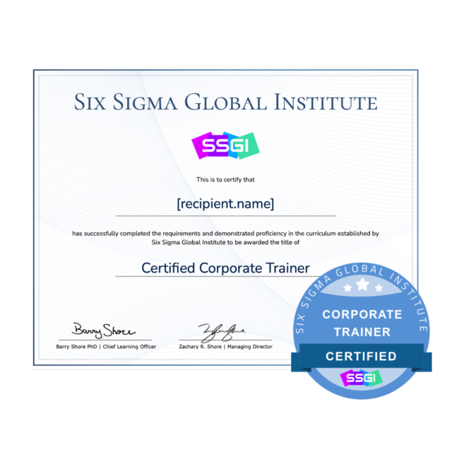 Corporate Trainer Certification with Training - Six Sigma Global Institute